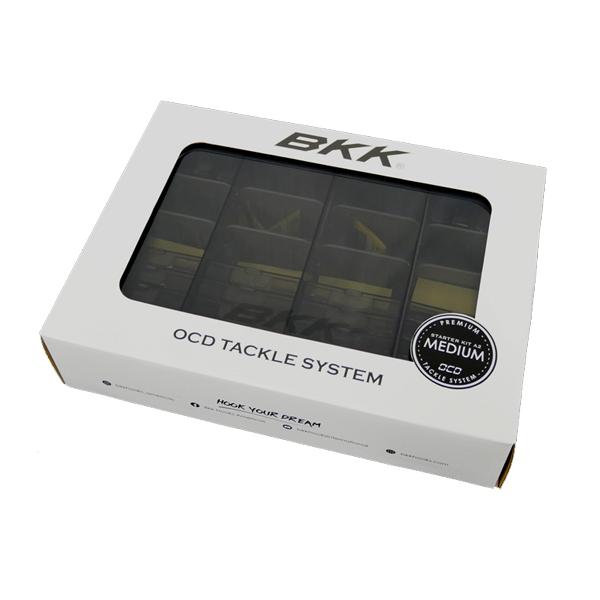 BKK　OCD　タックルシステムスターターキットBOXの中にアクセサリーボックスSｘ8個、アクセサリーボックスMｘ20個が含まれています。