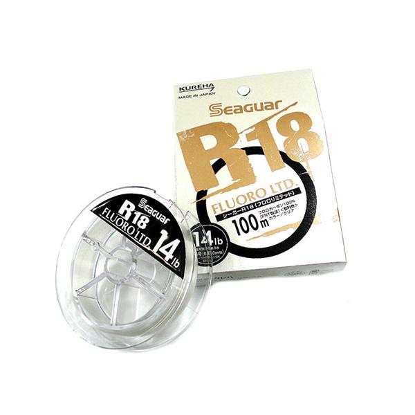 クレハ　シーガーR18フロロリミテッド　7-12lb■サイズ：7lb/8lb/10lb/12lb■巻長さ：100m　整列巻■カラー：クリア最高峰、最上級のフロロカーボンラインで、強く、しなやかな素晴らしいラインです。バスプロ達をも納得させる...