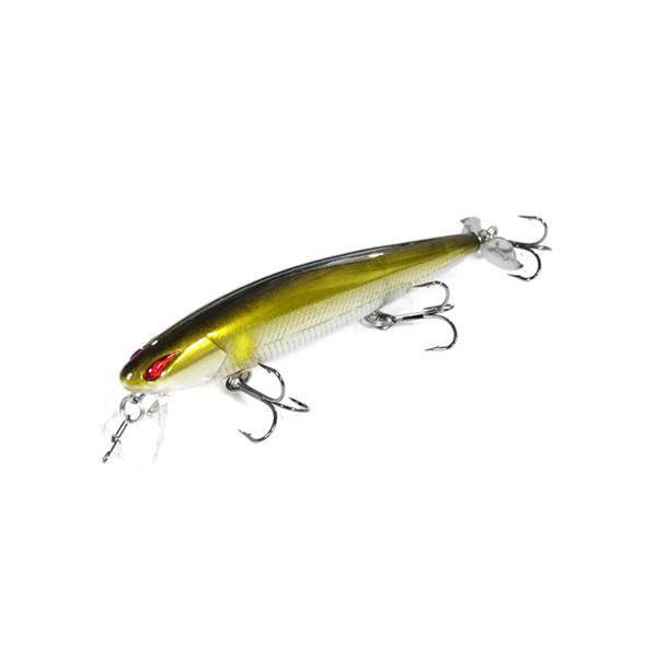 NORIES/ノリーズ　LAYDOWN MINNOW/レイダウンミノー　WAKE PROP PLUS/ウェイクプロッププラス◆Type:Floating/Rattle◆Depth:Surface◆Length:112mm◆Weight:14...