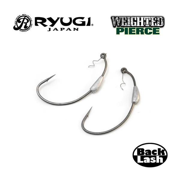 Ryugi/リューギWEIGHTED PIERCE /ウェイテッドピアスTCコート◆フックサイズ：3/0(0.9g)　4/0(1.3g)　5/0(1.8g)　5/0+(1.8g)◆入り数：3本ピアスフックにウェイトを持たせ、シャッドテール・...