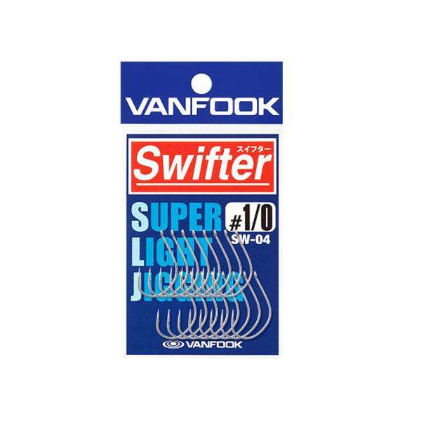VAN FOOK/ヴァンフック　Swifter/スイフター■カラー：シルバー★イサキ・根魚・小型青物・鯛等、スーパーライトジギングで狙うターゲットに最適な超細軸フック。軽量ジグのフォールにバイトしてくるほんの小さなアタリも素早くフッキングさ...
