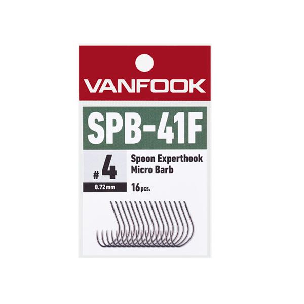 VAN FOOK/ヴァンフック　スプーンエキスパート ミディアムヘビー マイクロバーブ フッ素■カラー：フッ素ブラック■入り数：16★掛かりやすくバラしにくい、ヴァンフックオリジナル形状を採用したスタンダードスプーンフック「SP-41MB」...