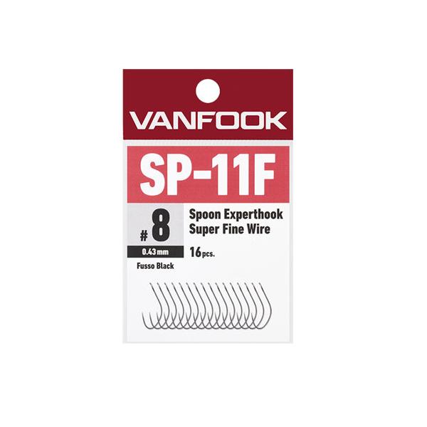 ヴァンフックスプーンエキスパートフック　SP-11F　 スーパーファインワイヤー◆入数：16本入◆サイズ：＃10/＃8/＃6◆カラー：フッ素ブラック★厳しい条件下で通常のフックでは拾えない、小さなバイトを獲るために設計されたスペシャルフック...