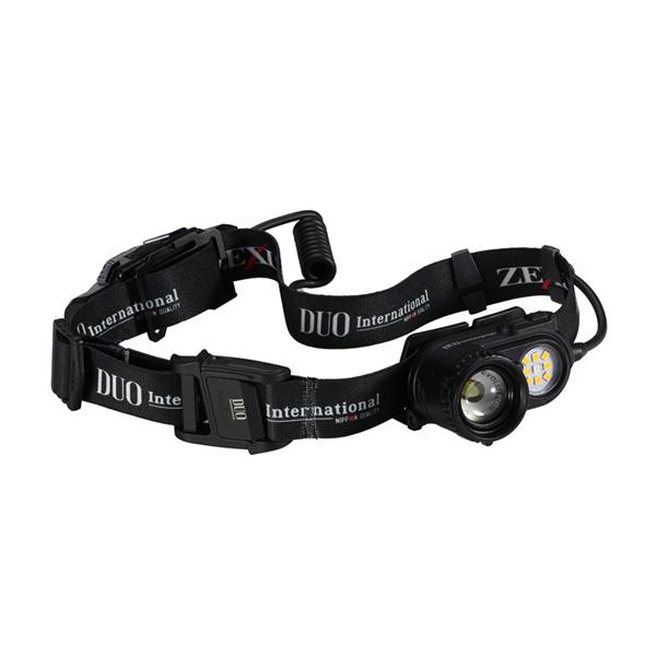 デュオxゼクサスLEDヘッドライト　ZX-D730■1200ルーメン★ ZX-D730専用の付属ベルトとして、 FIDLOCK??社のマグネットロックを搭載したカスタムネックベルトを採用。業界では定番の首掛けスタイルでの使用をターゲットとし...