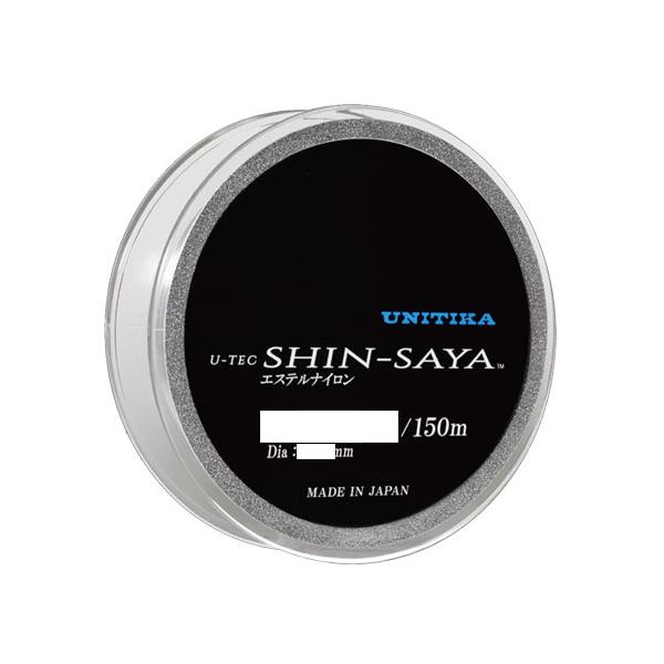 ユニチカ　ユーテックシンサヤ　エステルナイロン◆全長：150m◆素材：エステルナイロン◆カラー：ナチュラルクリアー[ ナイロン素材のラインと比較して ]低伸度なので高感度で操作性が良くアタリがとりやすい。吸水性の軽減でラインが長持ち　[ エ...