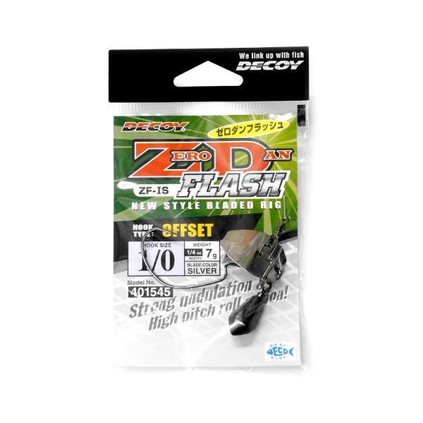 DECOY/デコイ　ZERO DAN FLASH/ゼロダンフラッシュ　 ZF-IS◆フックサイズ：1/0◆ウェイト：7g◆フックタイプ：オフセットフック★チャターとゼロダンが融合したブレードリグ！チャターとゼロダンが融合したブレードリグ！落...