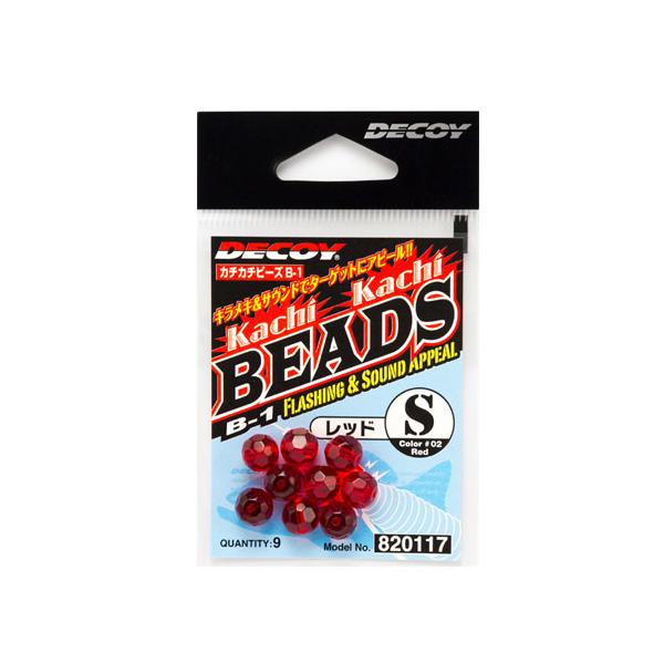 DECOY/デコイB-1　Kachi Kachi Beads/B-1　カチカチビーズ◆COLOUR：5colors◆SIZE：S,M★キラメキとサウンドでターゲットにアピール！テキサスリグ用多面カットグラスビーズです。硬質ガラス素材の為、シ...