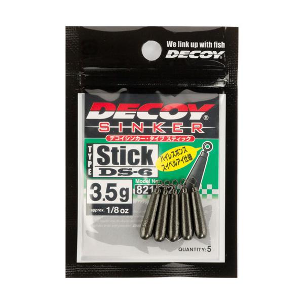 DECOY/デコイシンカー　タイプスティック　DS-6■サイズ：入り数1.8g（1/16oz）・・・6個2.5g（3/32oz）・・・5個3.5g（1/8oz）・・・5個5.0g（3/16oz）・・・4個7.0g（1/4oz）・・・4個9....