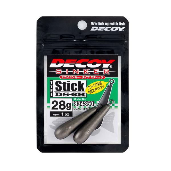 デコイシンカー　タイプスティック DS-6HDECOY Sinker type Stick DS-6Hウィードレス＆スナッグレス性No.1のスティックタイプ。商品説明よりウィードレス性を重視したスティック型シンカーです。ダウンショットはもち...