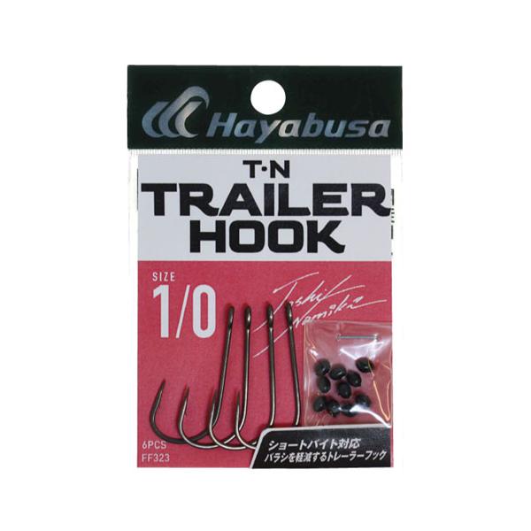 ハヤブサTNトレーラーフック2　FF323◆品番：FF323◆サイズ(入数)：3〜1/0(6)　2/0(5)　3/0(4)★理想をカタチにした渾身のトレーラーフック。「オーバルアイ」はスイミング時の横倒角を抑え根掛かりを回避するとともに直進...
