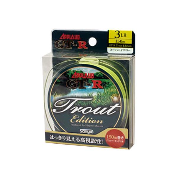 Sanyo Naylon/サンヨーナイロンGT-R　Trout edition　150m　蛍光ブルー　8-10LB◆Length：150ｍ◆材質：ナイロン比重1.14◆TEST(lb)：8/10/12★アプロードGT-Rシリーズの特徴である...