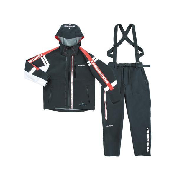 釣武者　テクニカルアーム 3レイヤーレインスーツ■カラー：レッド・グレー★過酷な現場経験を元にフルモデルチェンジとなった3層構造の釣武者新型レインスーツ。3層構造に使用している生地は、水の侵入を抑えつつ、高い透湿性の機能により蒸れ感を抑え快...