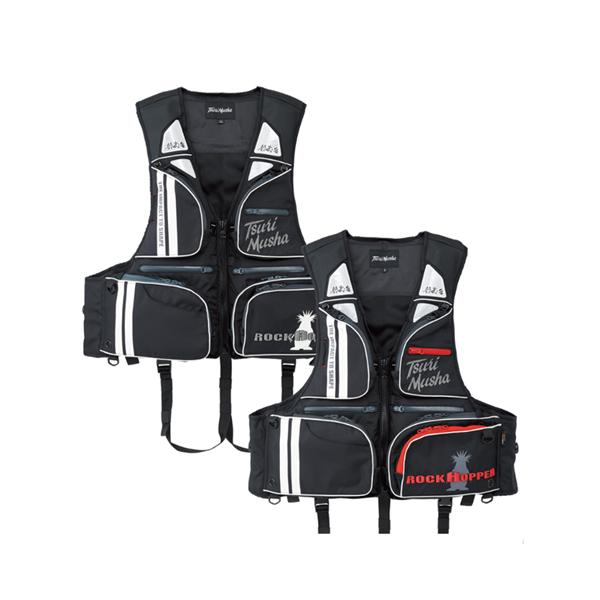 釣武者　コーデュラダイヤルベスト■カラー：レッド・グレー★この冬、NEWフローティングベストが新登場！耐摩耗性に優れたコーデュラ素材をベースに現場での使い易さも追及したポケット数や形状、そしてウエスト部分の調整にはワイヤーを使用したダイヤル...