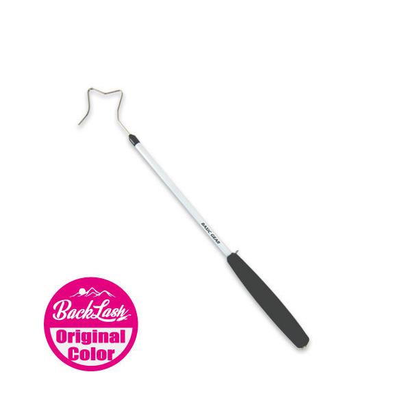 ベーシックギアフックリリーサーEX　ホワイトフックリリーサーEXにバックラッシュ別注カラーが登場！■全長：45-72cm■素材：ステンレス（リリーサー部）、カーボン、コルク足場の高いポンドでも長くなるので使いやすい！長さ45cmから72cm...