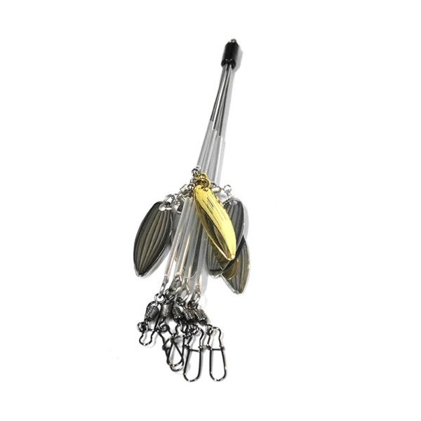 SEIKO/セイコーS GIMMICK/エスギミック◆Weight：約13ｇ◆Length:約11.5ｃｍ★国産アラバラ系リグ！5ブレード付でワイヤーベイトとして、ベイトフィッシュの群れをリアルに再現できる！センターブレードはゴールドタイプ...