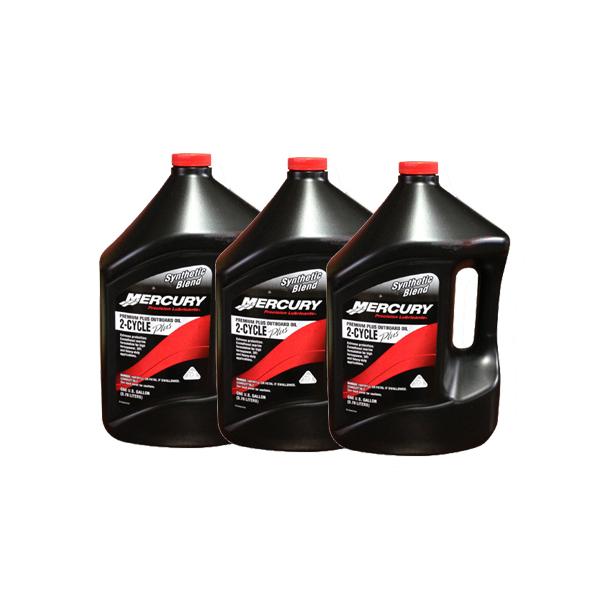 【3個セット】MERCURY/マーキュリー2ストローク船外機オイル/プレミアムプラス　3.78L　[92-858027K01]◆容量：3785ml★MERCURY社純正2サイクル船外機用プレミアムプラスオイルです。高馬力エンジンにおいて極限...