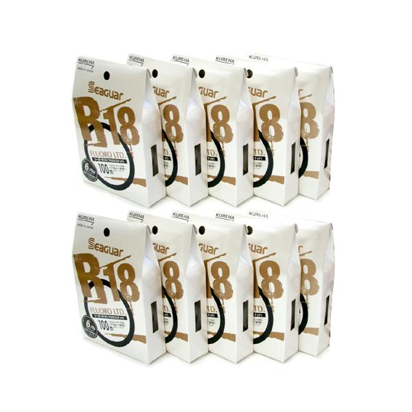【10個セット】KUREHA/クレハ　シーガーR18フロロリミテッド　1-6ｌｂ◆サイズ：1lb/1.5lb/2lb/2.5lb/3lb/4lb/5lb/6lb◆巻長さ：100ｍ（FNT製法）＜整列巻＞　※25lbのみ80ｍ巻き◆カラー：ク...