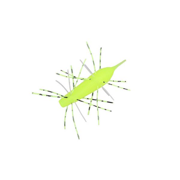 ジークラックイモケムシ　フローティング　SAFマテリアル◆サイズ：60mm◆重さ：3.1g◆入数：3本★見た目はまさに毛虫！ボディーから四方八方に伸びたラバーが水面、水中でアピール。水面に落ちた毛虫を演出します。カバーやオーバーハングを狙う...