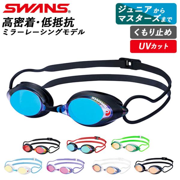 ゴーグル 水泳 通販 大人 メンズ レディース 水中メガネ 水中眼鏡 SWANS スワンズ SRX-M PAF SRX-M ジュニア マスターズ FINA承認モデル くもり止め UVカット ミラー プール スイミングゴーグル ［* ☆goo...