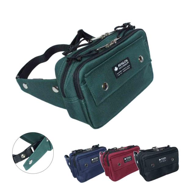 【商品詳細】■サイズ：約 W21cmｘH14cmｘD6cm■ベルト長：約 50cm〜130cm■重　量：約 200g■素　材：600D ポリエステル■生産国：中国■カラー：クロ・コン・カーキ・ワイン【商品説明】■盗難等に強い『ダブルロック構...