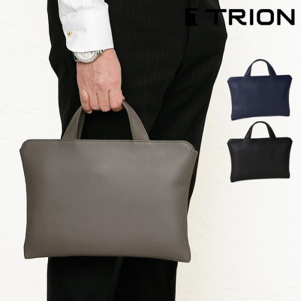 TRION (トライオン)本革 トートバッグ ブリーフケース・本体(約)：H23/W33/D3(cm)・ハンドル高さ(約)：9cm・重量(約)：420g・材質：本牛革 牛革 カウレザー グラブレザー・注意点  水洗いはしないでください。熱や...