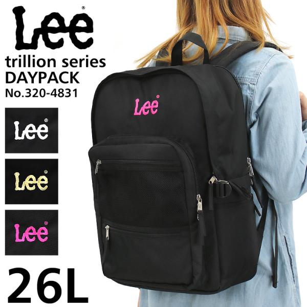 ◇商品：Lee(リー) trillion(トリリオン) リュック 320-4831◇ポイント：・ブラックの本体に刺繍のカラーがアクセントになったオシャレなカジュアルデザイン。2ルーム仕様で普段使いはもちろん通勤・通学など幅広いシーンで活躍す...