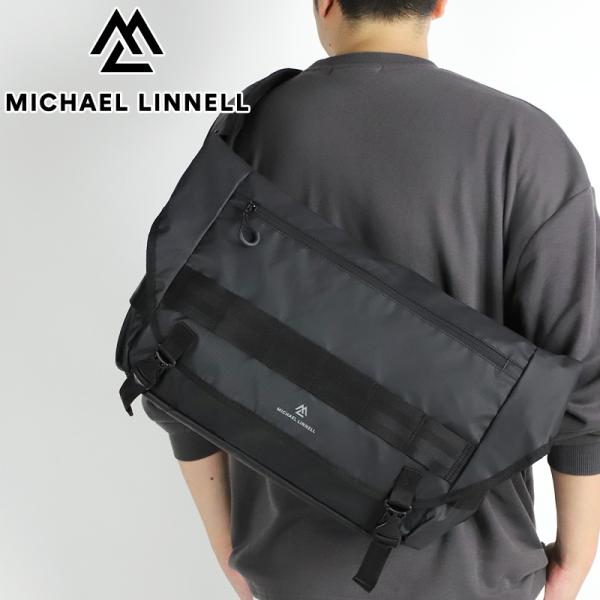 ■MICHAEL LINNELL(マイケルリンネル)　メッセンジャーバッグ　MLAC-26・軽量＆撥水＆耐久性を備えたタフさが魅力。幅広いシーンで活躍する都会的でオシャレなデザインのメッセンジャーバッグ。・ナイロン布に耐水圧 2000mm ...