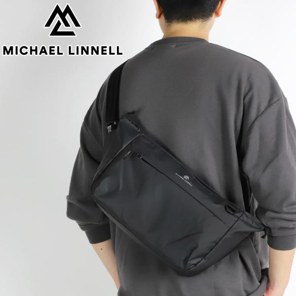 ■MICHAEL LINNELL(マイケルリンネル)　ショルダーバッグ　MLAC-36・軽量＆撥水＆耐久性を備えたタフさが魅力。幅広いシーンで活躍するショルダーバッグ。・都会的でオシャレなデザイン。・ナイロン布に耐水圧 2000mm 以上(...