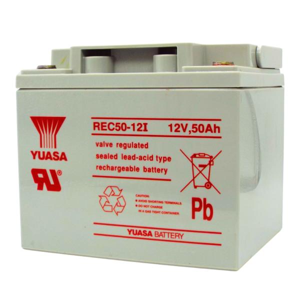 信頼のユアサ製です。点検、充電済みですので即・利用可能です。お得な2個セットです。電圧：12V容量：50Ahサイズ(目安)：横幅197／奥行165／高175(mm)重量：約15.3kg端子：M5ネジMade In Taiwan互換　※端子部...