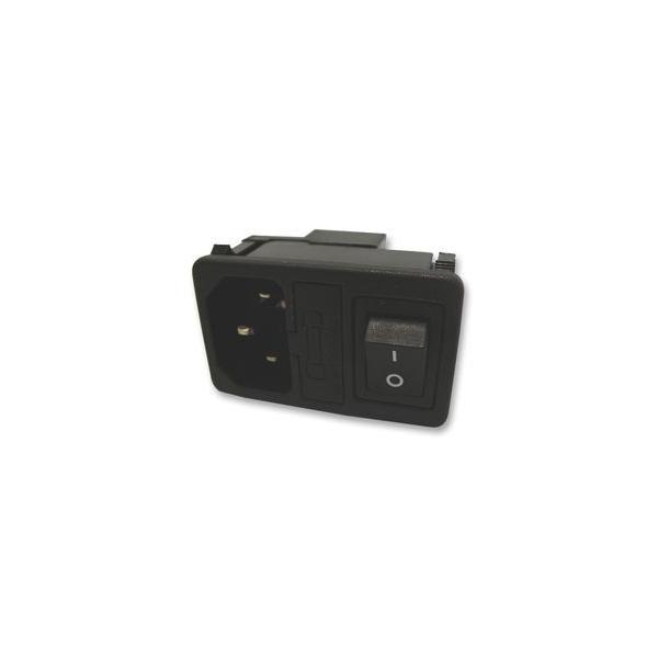 型番：JR-101-1-FRSG-02　説明：INLET, IEC, DPST, WITH FUSE HOLDER 　メーカー：MULTICOMP