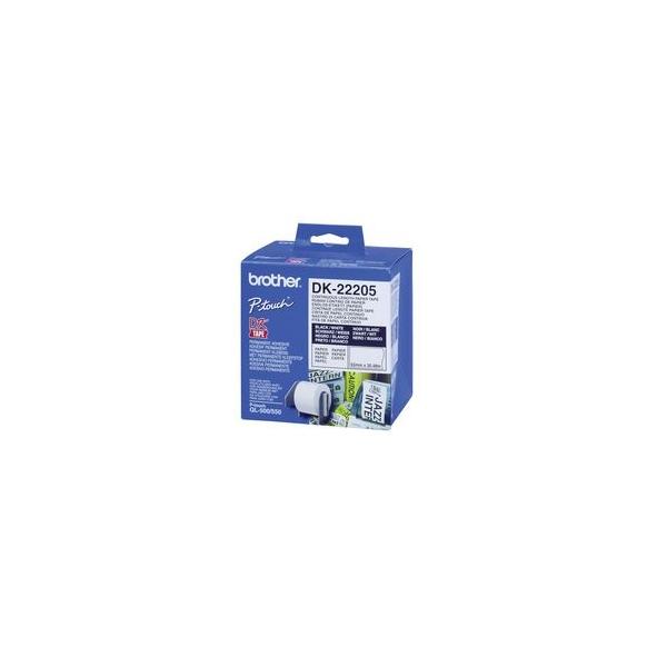 型番：DK22205、Label Printer Tape, Continuous Paper, White, 30.5 m