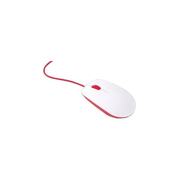 ラズベリーパイの公式マウス　赤／白　公認ベンダー　Raspberry Pi Mouse Red/ WhiteOfficial Raspberry Pi scroll mouse suitable for all Raspberry Pi p...