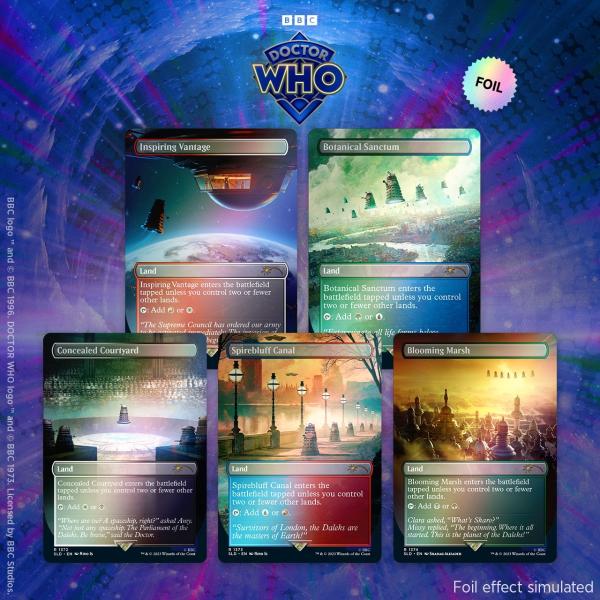 MTG Arena Redemptionは対象外です。今回のリリースでは5つの領域におけるダーレクの宇宙を駆ける侵攻の続きが見られる。最先端技術を装備し、揺るぎない至上主義を掲げているやつらを止められるのはドクターだけだ。ダーレクの時代が始...