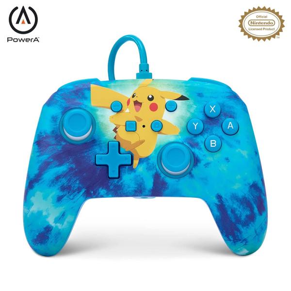 PowerA Nintendo Switch Controller WiredPokemon Tie Dye PikachuNintendo Switch ニンテンドー スイッチPowerA社 スイッチ用 コントローラー 有線●Ninten...