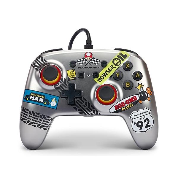 PowerA Wired Controller Mario KartNintendo Switch ニンテンドー スイッチPowerA社のスイッチ用コントローラー 有線メタリックなデザイン。●Nintendo Switchボタンレイアウトを...