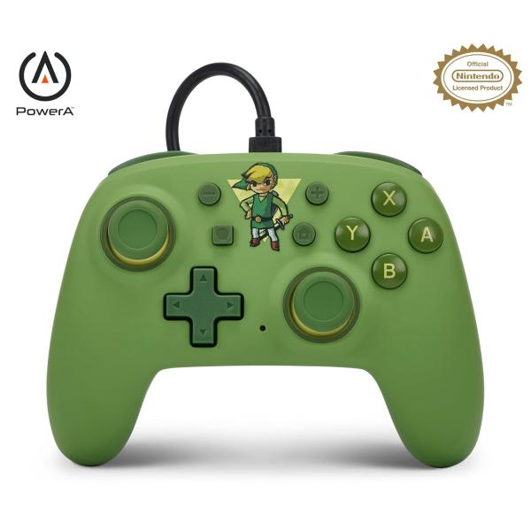 PowerA Nano Wired Controller Toon LinkNintendo Switch ニンテンドー スイッチPowerA社のスイッチ用コントローラー 有線リンクがデザインされてます。●Nintendo Switchボタ...