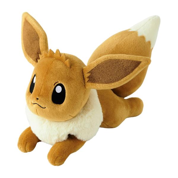ポケモン オフィシャルショップ ポケモンセンターのオリジナル商品！等身大サイズのイーブイのぬいぐるみだよ。可愛い寝そべりポーズで登場！◆ポケモンセンターオリジナル 限定商品◆サイズ：36×41×25.5 cm◆素材：ポリエステル, EVA,...