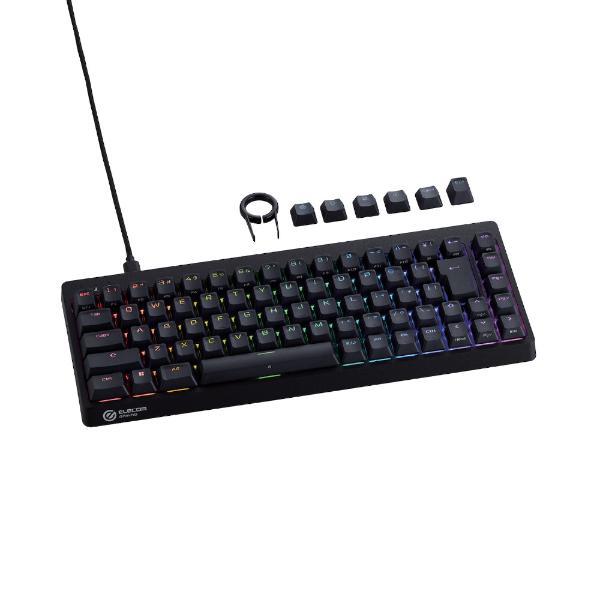 ELECOM｜エレコム ゲーミングキーボード USB-Aハブ搭載 V_custom VK600A(Windows11対応) ブラック TK-VK600ABK [有線 /USB][商品名]　ゲーミングキーボード USB-Aハブ搭載 V_cus...