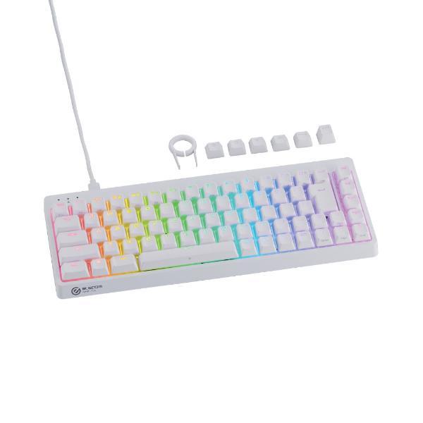 ELECOM｜エレコム ゲーミングキーボード USB-Aハブ搭載 V_custom VK600A ホワイト TK-VK600AWH [有線 /USB][商品名]　ゲーミングキーボード USB-Aハブ搭載 V_custom VK600A ホワ...