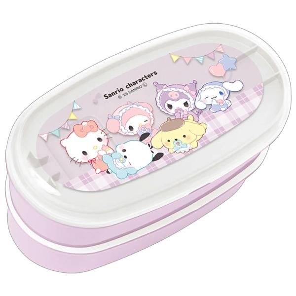大人気「サンリオキャラクターズ」のランチグッズが登場♪抗菌加工が嬉しい♪中フタにピッタリ入るおはし(15cm)付き♪フタを外せば電子レンジで温められます◎【本体サイズ】約H89×W167×D87mm【パッケージサイズ】約H205×W100×...