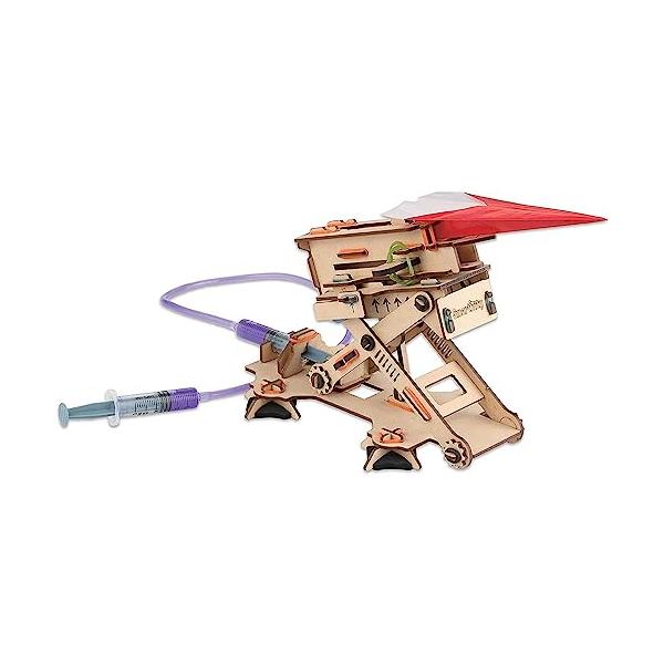 ◆【知育玩具で「遊び」=「学び」に】ノリやテープなどの器具は一切不要で、パズルのように発射台を組み立てて紙飛行機を飛ばす「遊び」と、飛ぶ仕組みを理解していく「学び」を融合した遊んで学べる「飛行機発射台」。油圧システムの概念を用いて水の力で紙...