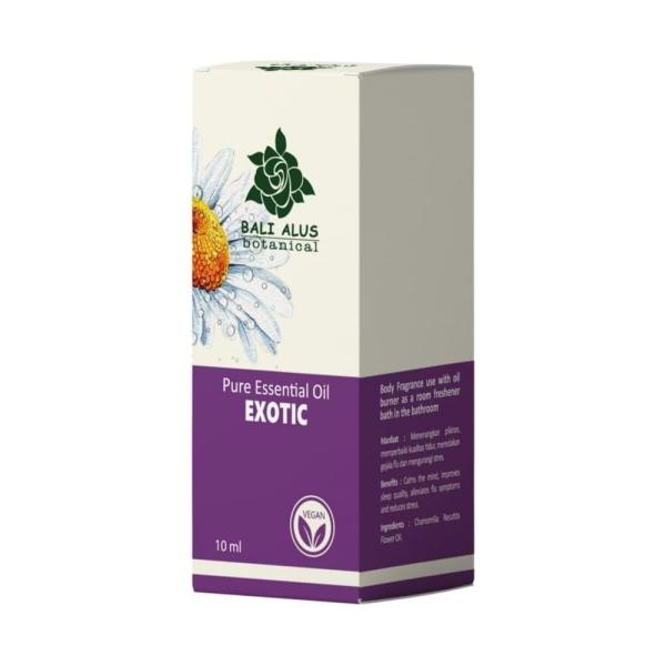 Bali Alus バリアルス　エッセンシャルオイル　10ml　Exotic エキゾチックインドネシアでフェイスケアやボディケア商品を展開するBali Alus バリアルスのエッセンシャルオイルです。カミツレの花の甘く爽やかな香りが特徴のブ...