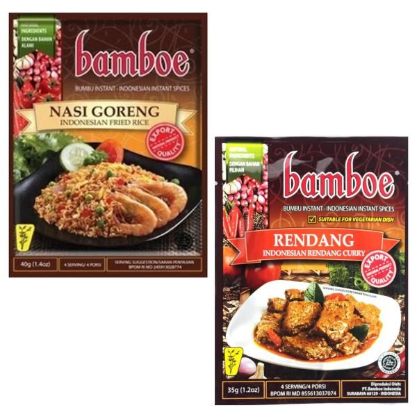 Bamboe バンブー　インスタント調味料　インドネシア料理の素選べる２個セット　海外直送品添加物を使わずハーブスパイスから作られたインドネシア料理のレトルト・インスタント調味料です。お好きなものを２つお選びください。・Bumbu Bali...