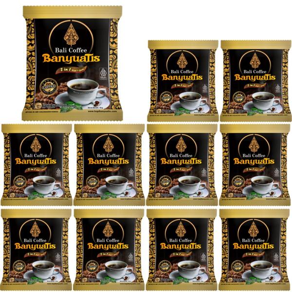 BanyuaTis バニュアティス バリコーヒー 2in1 Kopi + Gula 18g × １１袋セット 海外直送品インドネシア バリ島のコーヒー製造販売会社であるCV. Pusaka Bali Persadaのブランドです。その中でも...