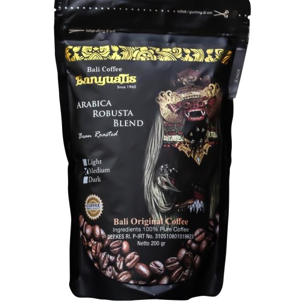 BanyuaTis バニュアティス バリコーヒー Arabica Robusta Blend  Bean Roasted アラビカ ロブスタ ブレンド 焙煎豆 200g 海外直送品インドネシア バリ島のコーヒー製造販売会社であるCV. Pu...