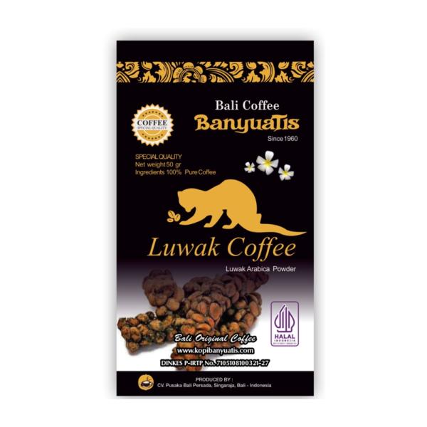 BanyuaTis バニュアティス バリコーヒー Luwak Arabica Coffee ルアックアラビカコーヒー パウダー 150g 海外直送品インドネシア バリ島のコーヒー製造販売会社であるCV. Pusaka Bali Persad...