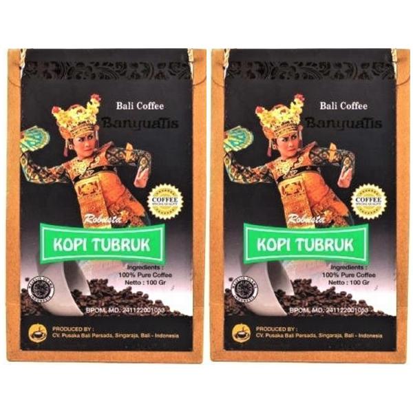 BanyuaTis バニュアティス バリコーヒー Robusta ロブスタ Kopi Tubruk 100g×2個セット 海外直送品インドネシア バリ島のコーヒー製造販売会社であるCV. Pusaka Bali Persadaのブランドです...