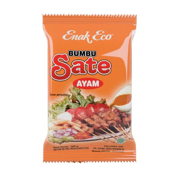 Enak Eco エナ エコ Bumbu ブンブ 185g Sate Ayam サテ アヤム 海外直送品インドネシア料理のサテアヤム用のインスタント調味料です。Sate Ayam サテアヤムとは、焼き鳥のような串焼き料理です。【内容量】 1...