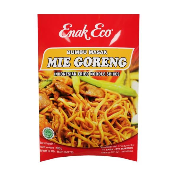 Enak Eco エナ エコ インスタント調味料 Bumbu Masakシリーズ Mie Goreng ミーゴレン 60g 海外直送品厳選したスパイスを使用したインスタント調味料です。ミーは麺、ゴレンは炒めるや揚げるという意味の、インドネシ...