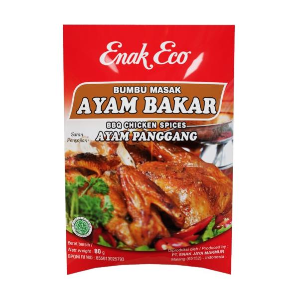 Enak Eco エナ エコ インスタント調味料 Bumbu Masakシリーズ Ayam Bakar アヤム バカール 80g 海外直送品厳選したスパイスを使用したインスタント調味料です。アヤム バカールは、鶏肉の炭火焼き料理です。【内容...